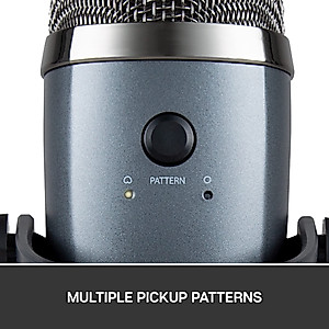 Logitech for Creators Blue Yeti Nano USB Microphone for Gaming, Streaming, Podcasting,Twitch, YouTube, Discord, Recording for PC and Mac, Plug & Play - Shadow Grey