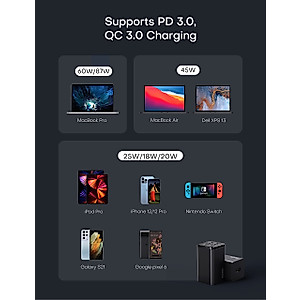 USB C Charger, KOVOL 120W GaN III USB C Charging Station, Powerful USB C Charger 100W, 4 Port Desktop Fast PD 3.0 Charger for MacBook Pro/Air, Dell, iPad Pro, iPhone 13/12, Galaxy and More