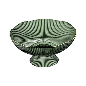 WeiLaiKeQi Fruit Bowls Fruit Plate,Centerpiece Footed Bowl for Decoration Fruit Decorative Bowl Candy Dish Candy Bowl Kitchen Table Home Decor, Green
