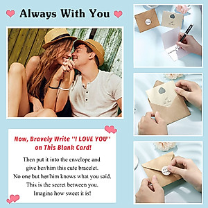 UNGENT THEM Matching Couples Bracelets Relationship His Hers Distance Friendship Bracelet Couples Jewelry Gifts for Women Men Him Boyfriend Girlfriend Bf Gf Friends Lover