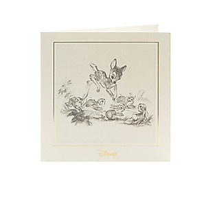 UK Greetings Disney Birthday Card - Bambi Birthday Card - Birthday Card for Her - Bambi Original Sketch - Blank Card