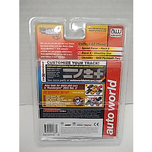 Auto World SC381-1 Silver Screen Machines Race Worn Speed Racer Mach 5 HO Scale Electric Slot Car