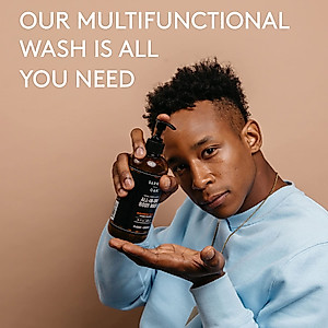 Barrel and Oak - All-In-One Body Wash, Men's Body Wash, Men's Soap for Hair, Face, & Body, Refreshing & Balanced Cleanser, Oil-Based(Black Oak, 16 oz)