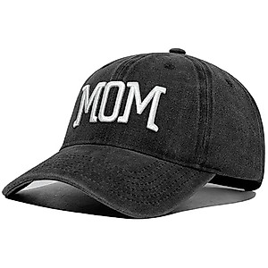 Mom and Dad Hats Set of 2 Pcs Embroidered Adjustable Baseball Caps Gift for Parents Couples Classic Mom Dad Gifts Hat