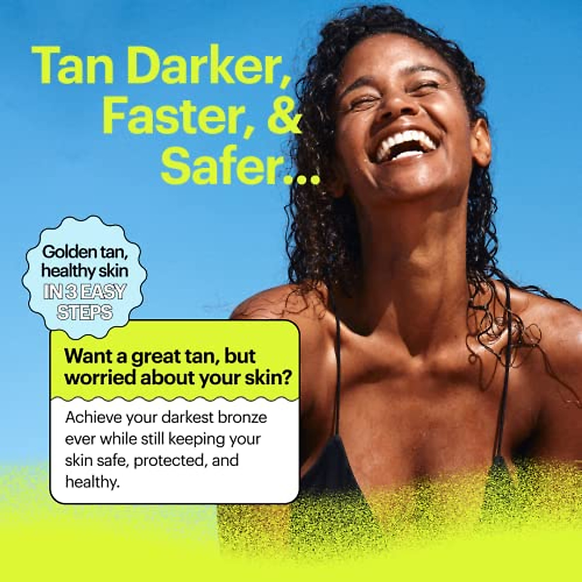 TROPIC LABS Island Time Bundle | Full Size | 3-Step Tan Boosting System | Tan Accelerator Lotion, Mineral Zinc Oxide Tanning Sunscreen and Soothing Aftersun