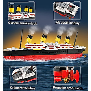 JOJO&Peach Titanic Stem Toys, 2 in 1 Titanic Model & Transform Robot Building Kit, Collectible Display Model Set, Stem Projects Toys Gifts for Kids Age 8+ and Adults (550 Pieces)