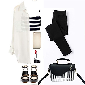 LUI SUI Women’s Piano Guitar Shape Crossbody Purse Bags Music Guitar Small Shoulder Bags Tote Purse