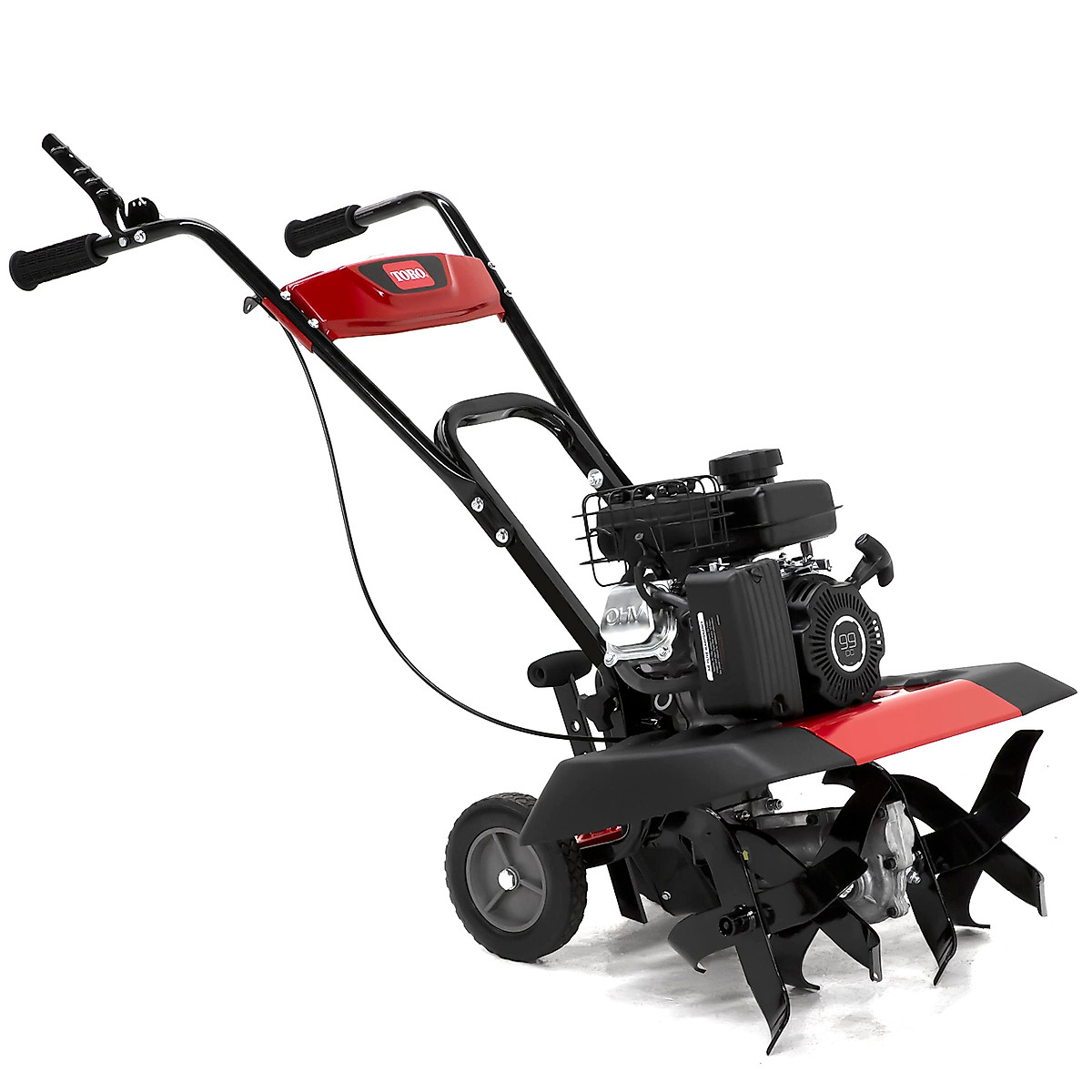 Toro Compact Front Tine Tiller, 99cc 4-Cycle Engine, 11, 16 or 21 Inch Adjustable Tilling Width, 11" Max Tilling Depth, Removable Side Shields, Model: 58604