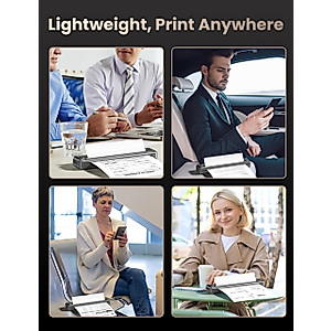 Phomemo Upgraded Q302 Portable Printer, Ultra-High 300dpi Inkless Printer Silent Printing, Wireless Bluetooth Thermal Printer Compatible with Phone & PC, Compact Printers for Business Travel