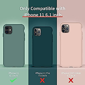 Cordking iPhone 11 Case, Silicone Ultra Slim Shockproof Phone Case with [Soft Anti-Scratch Microfiber Lining], 6.1 inch, Clove Purple