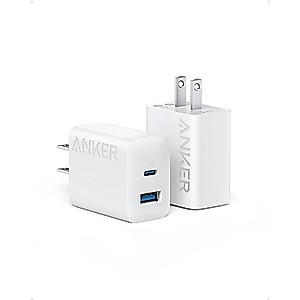 Anker iPhone 15 Charger, Anker USB C Charger, 2-Pack 20W Dual Port USB Fast Wall Charger, USB C Charger Block for iPhone 15/15 Pro/15 Pro Max/14/13/12, Pad Pro/AirPods and More(Cable Not Included)