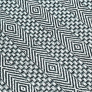 RAJRANG BRINGING RAJASTHAN TO YOU Cotton Farmhouse Throw - 50x60 Inches - Woven Knitted Blanket with Decorative Tassel for Sofa and Couch Charcoal Grey