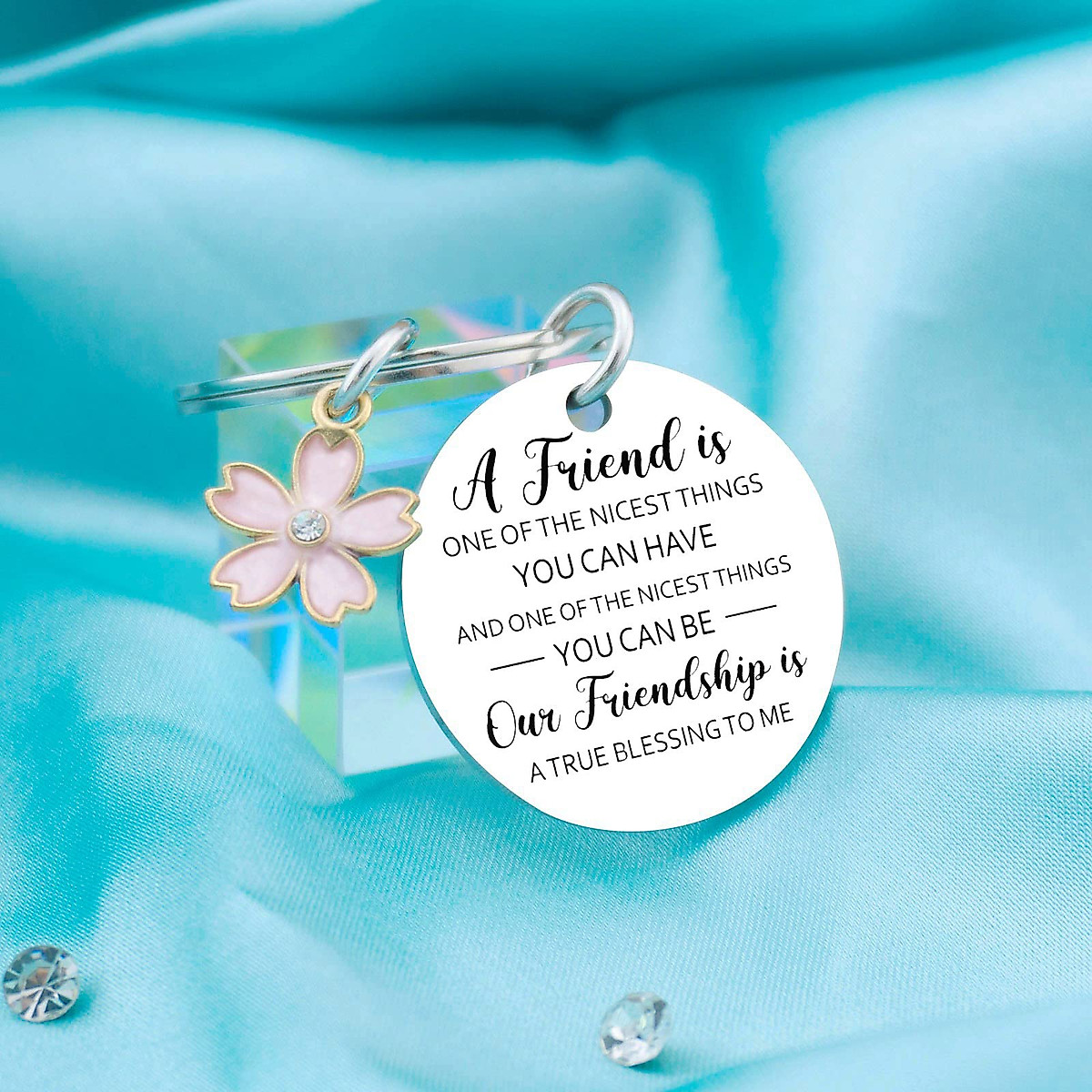 Friendship Gifts For Women Friends Female Bff Bestie Gifts Best Friend Keychain Gifts For True Friends Unique Friend Teen Girl Birthday Christmas Galentines Gifts Flower Key Chain Accessories Jewelry