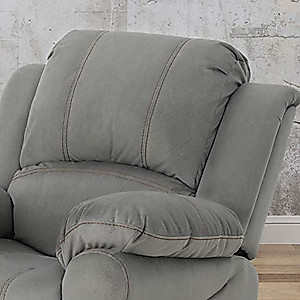 Great Deal Furniture | Edwin | Microfiber Gliding Recliner | in Grey