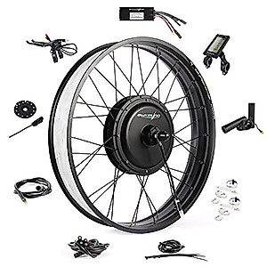 EBIKELING Waterproof Ebike Conversion Kit for Electric Bike 26" Fat Front or Rear Wheel Electric Bicycle Hub Motor Kit 1500W 1200W 750W 500W