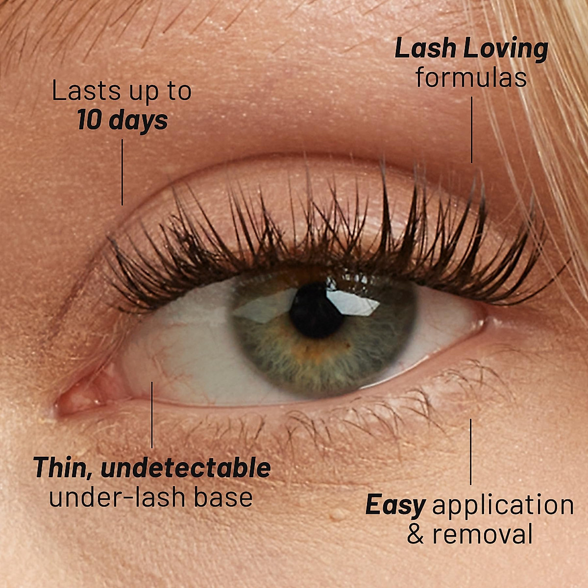 Lilac St - Originals Natural Faux Eyelash Clusters (10mm) - Soft, Natural Look - DIY Lash Extension Wisps - Lightweight & Lifelike - Lasts 10 Days - Cruelty Free, Vegan, Women Founded - 10 Lashes