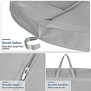 AOODA 43" Garment Bags for Hanging Clothes, Gusseted Suit Bags for Closet Storage Mens Clothes Cover with Handles for Coat, Jackets, Shirts (5 Packs)