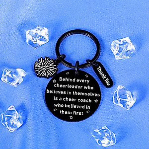 Cheer Coach Gift Cheer Coach Keychain Coach Appreciation Gifts for Cheerleader Thank You Gifts for Cheer Coach Retirement Gifts for Women Men Cheerleading Gifts Birthday Graduation Senior Night Gifts