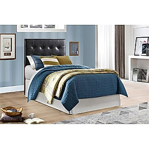 Glory Furniture Super Nova Faux Leather Upholstered Twin Headboard in Black