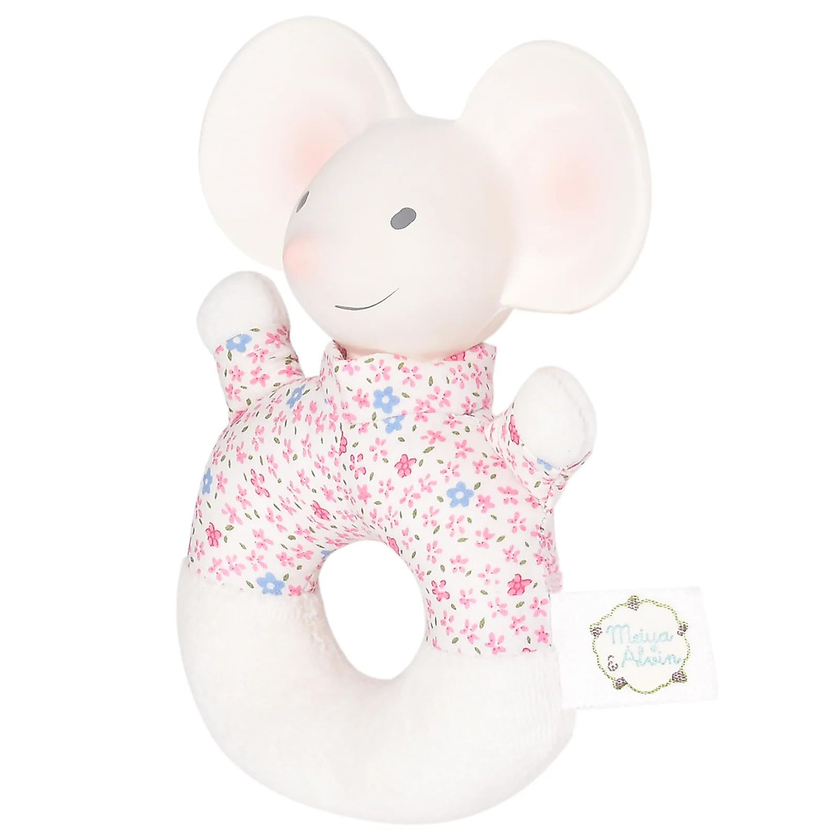 Tikiri Meiya The Mouse Soft Rattle with Rubber Head (Pink)