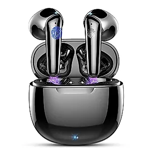 Ordtop Wireless Earbud, Bluetooth 5.3 Headphones Bluetooth Earbud, Deep Bass Wireless Earphones in Ear ENC Noise Cancelling Ear Buds 40H 4 Mic Call, USB-C IP7 Waterproof Headset for Sport-2023 New