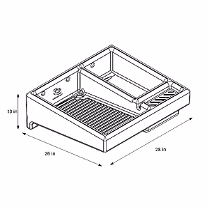 Plastic washboard 71right sided water container (white marbled)