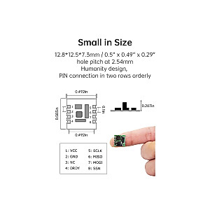 [Industrial-Grade Magnetometer Compensation Chip] RM3100 High-Accuracy Magnetometer Geomagnetism, Magnet Field Sensor, SPI Interface, High-Revolution Electronic Compass Module for Arduino