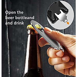 MYXL Original 2 in 1 Beer Can Opener Manual Smooth Edge ,Universal Soda Can Openers Remover That Cuts Open the Top,Compact Portable Kitchen Bar Tool,Handheld Safety Small Can Opener. (green)