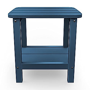 SERWALL Adirondack Table Outdoor Side Table- Blue