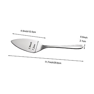 IMEEA Large Pie Server Cake Server Spatula 18/10 Stainless Steel Serrated Pie Server, 11.7-Inch