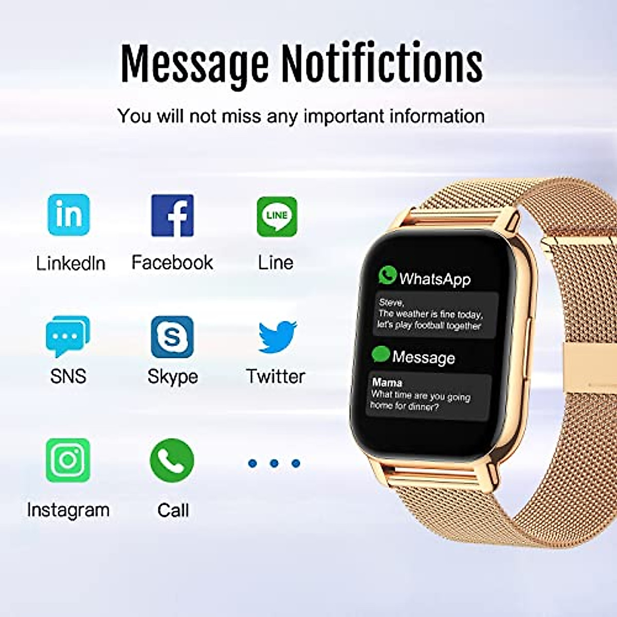 Narcid Smart Watch 1.85' inch for Men Women, Smartwatch with Call Receive/Dial, SpO2 Heart Rate/Sleep Monitor, Fitness Tracker Pedometer 23 Sport Modes for iOS & Android Phones