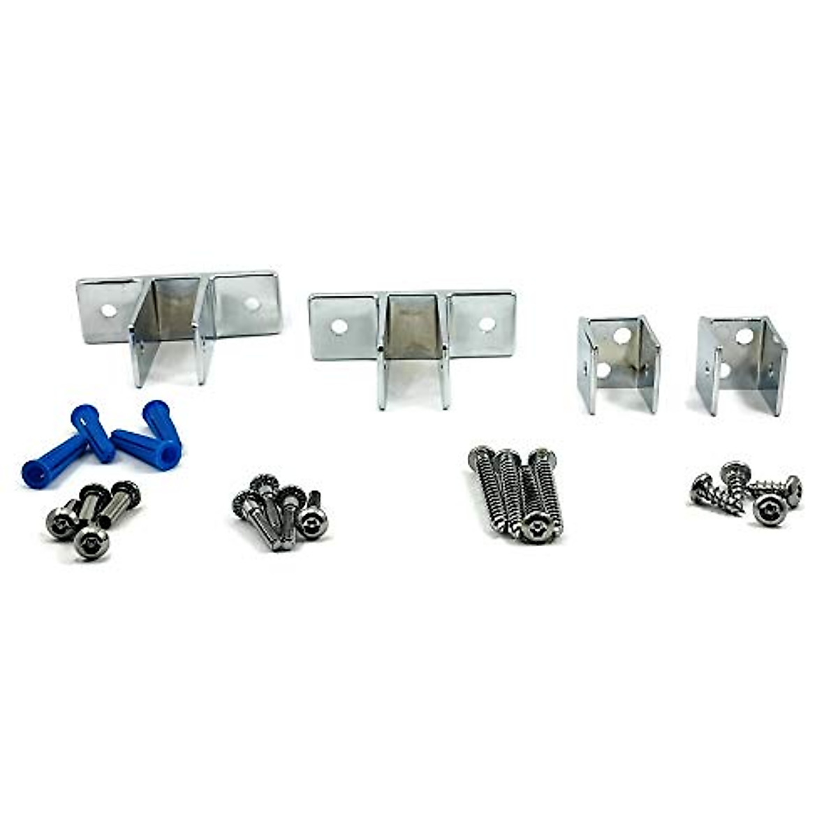 Panel Pack-2 Two Ear Bracket & 2 U Brackets Die Cast Zamac for 7/8 in. Thick Panels w/Fasteners
