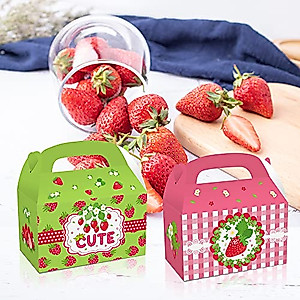 NA 12 Packs Fruit Strawberry Party Favor Treat Boxes Goodies Boxes Party Time Gift Boxes for Birthday Party Decration Supplies