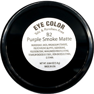 Pure Ziva Purple Smoke Violet Matte Opaque Mauve Pressed Powder Single Vegan Eyeshadow; Talc, Paraben & Cruelty Free