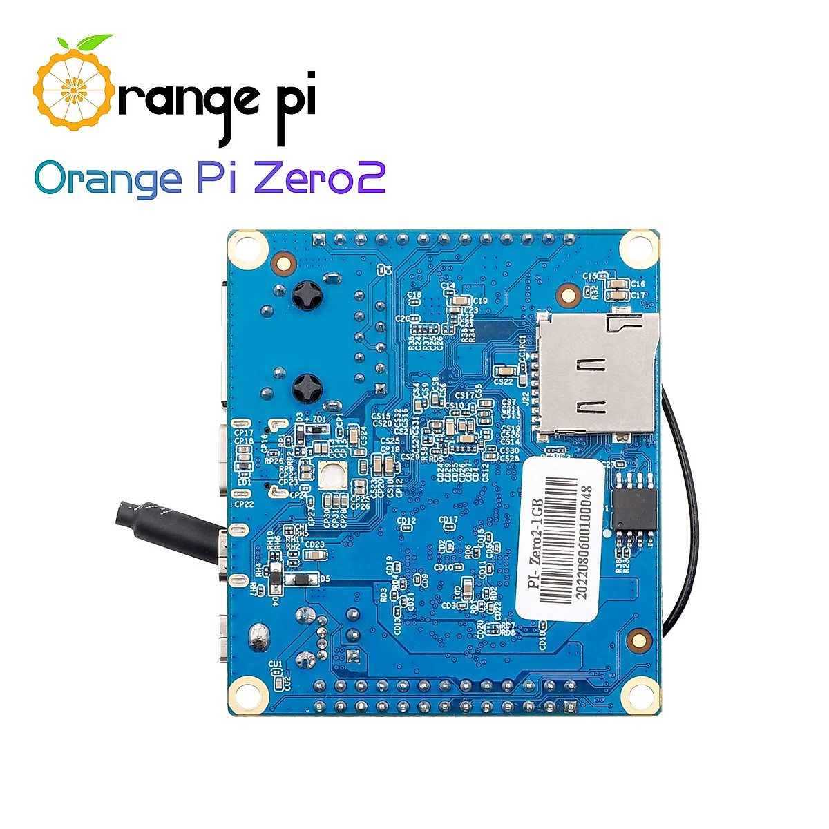 Orange Pi Zero 2 1GB DDR3 Allwinner H616 Quad Core 64 Bit with 2MB SPI Flash, Support WiFi and BT5.0,Gigabit Ethernet, Open Source Single Board Computer Run Android,Ubuntu,Debian(Zero2)