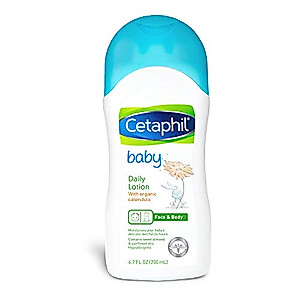 Cetaphil Baby Daily Lotion with Organic Calendula,Hypoallergenic, Sweet Almond & Sunflower Oils,6.7 Fl. Oz (Packaging May Vary)