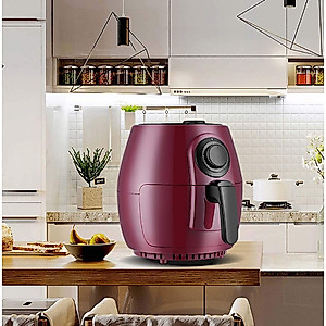 Multifunction Oil Free Air Fryer Oil Free French Fries 1350W Air Fryer Oven 5 Control Panel Menus 30 Minute Timer Fully Adjustable Temperature Control Red Every Family