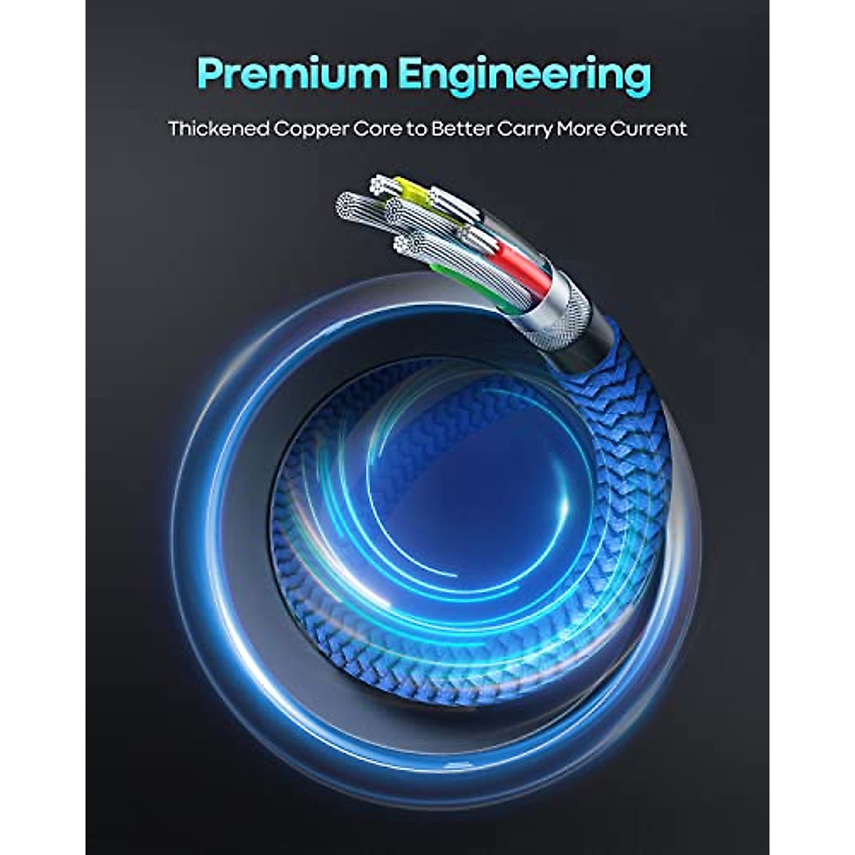 USB C to USB C Cable [6.6ft, 3-Pack], 60W Fast Charging USB Type C Charger Cable Braided for Samsung S22 S21 S20 ultra 5G S10, Note 20 Ultra, Pixel 7 6 Pro 6a 5a 4a 5 4 XL, USB-C Laptop & USB-C Tablet