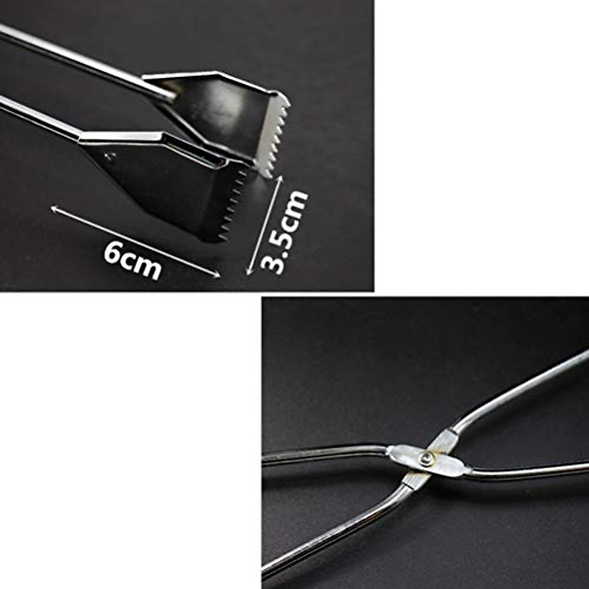 Cabilock Outdoor Trashcan Stainless Steel Garbage Pick Up Tool Garbage Clip Scissor Shape Tongs Barbecue Accessories Outdoor Gadget (60cm) Trash Cans Outdoor