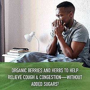 Garden of Life Elderberry Zinc Immune Support for Adults and Kids 12 & Older, mykind Organics Cough & Mucus Immune Syrup 5 fl oz with Ivy Leaf, Vitamin C and Echinacea, No Added Sugars