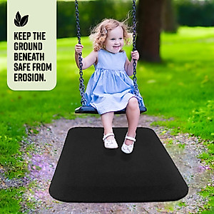 Playsafer Playground Safety Rubber Wearmat for Swingsets and Slides - 1" Thick X 24" W X 40" L (1 Pack, Black)