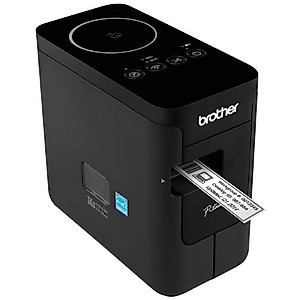 Brother P-touch, PTP750W, Wireless Label Maker, NFC Connectivity, USB Interface, Mobile Device Printing, Black