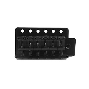 Metallor 6 String Guitar Tremolo Bridge with Whammy Bar for Fender Strat Squier Style Electric Guitar Black.