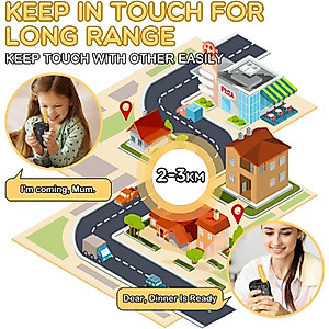 Selieve Toys for 4-14 Year Old Children's, Walkie Talkies for Kids 22 Channels 2 Way Radio Toy with Backlit LCD Flashlight, 3 Miles Range for Outside, Camping, Hiking (Yellow)