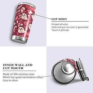 Cartoon Cute Pink Halloween Pumpkin Unique Stainless Steel vacuum insulated water bottle with Straw Leak Resistant Flip coffee mugs for camping modern insulated tumbler vasos para agua gym 20oz