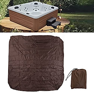BTIHCEUOT Rain Cover for Hot Tub, Breathable Dust Cover for Garden Outdoor Hot Tub (Brown)