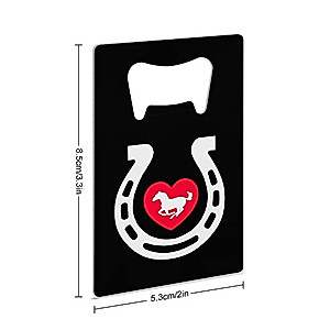 Horse Horseshoe Heart Credit Card Bottle Opener Stainless Steel Flat Beer Wine Bottle Opener for Party Wedding Favor