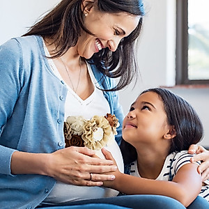 QuaComent Mommy to Be Sash, Maternity Sash Baby Shower Decorations 3PCS Teddy Baby Shower Decorations for Girl - Mom to be sash Shower for Boy, Baby Shower Decorations Favors Brown Photo Props Gift