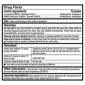Amazon Basics Tartar Control Plus Antiseptic Mouth Rinse, Iceberg Blue Mint, 1.5 Liters, 50.7 Fluid Ounces, 1-Pack (Previously Solimo)