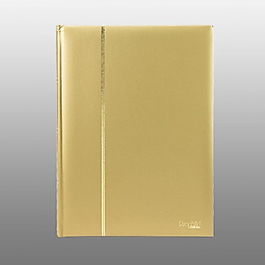 Prophila Metallic Edition Stamp Album (New) 60 Black Sides, Padded Gold Cover